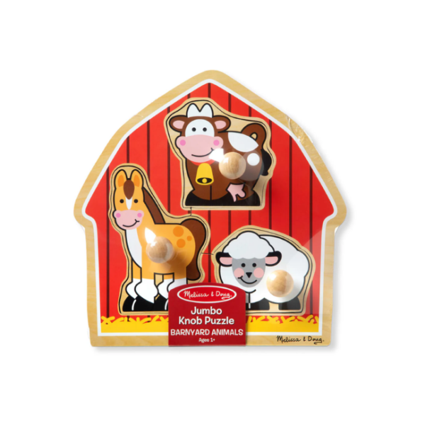 Melissa + Doug – Jumbo Knob Puzzle: Barn Animals | Little Knick Knacks