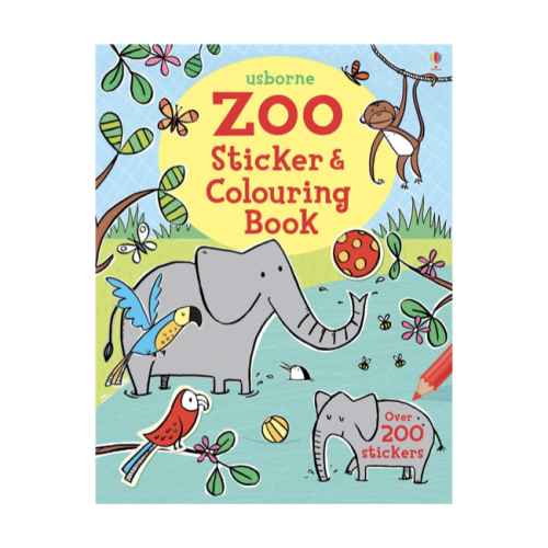 Usborne – Zoo Sticker and Colouring Book | Little Knick Knacks