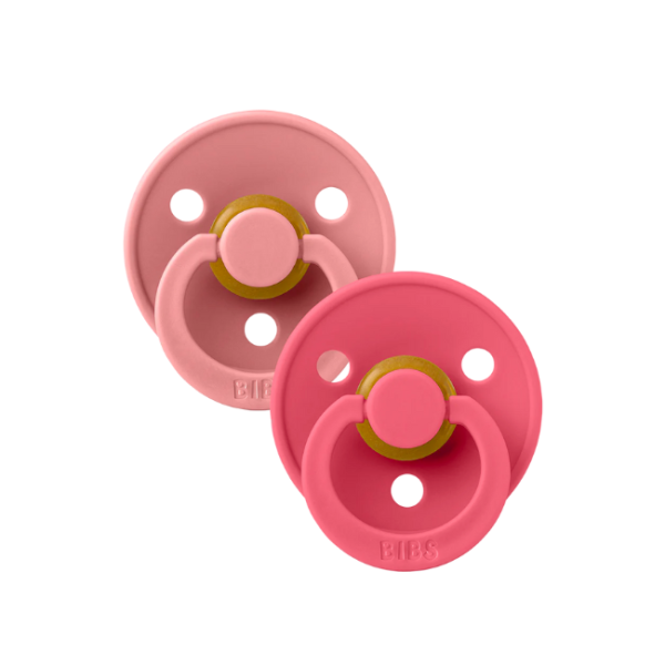 BIBS Dummies – 2 Pack Colour: Dusty Pink/Coral | Little Knick Knacks