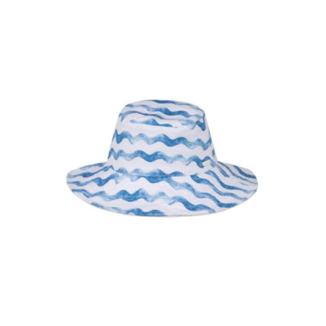 Millymook – Reversible Floppy Hat: Tathra Blue | Little Knick Knacks