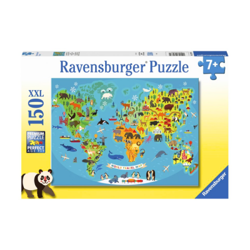 Ravensburger – 150 Piece Puzzle: Animal World Map | Little Knick Knacks