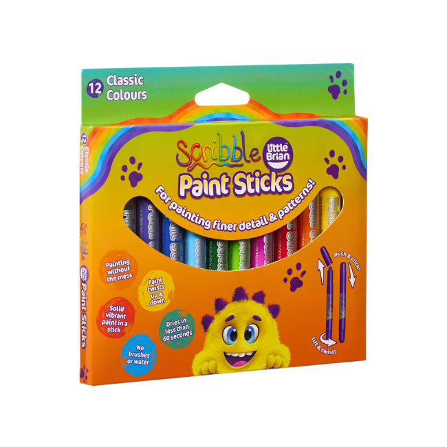 Little Brian – Paint Sticks: Scribble 12 Pack | Little Knick Knacks