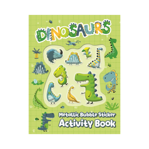 Metallic Bubble Sticker Activity Book – Dinosaurs | Little Knick Knacks