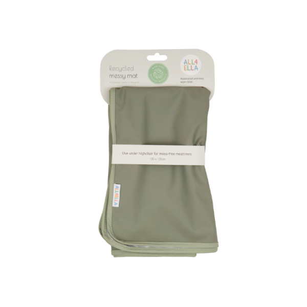 All4Ella – Recycled Messy Mat: Sage | Little Knick Knacks